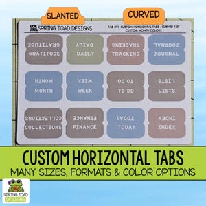 Custom Horizontal Tabs: Laminated & Perforated, Curved or Slanted - Etsy