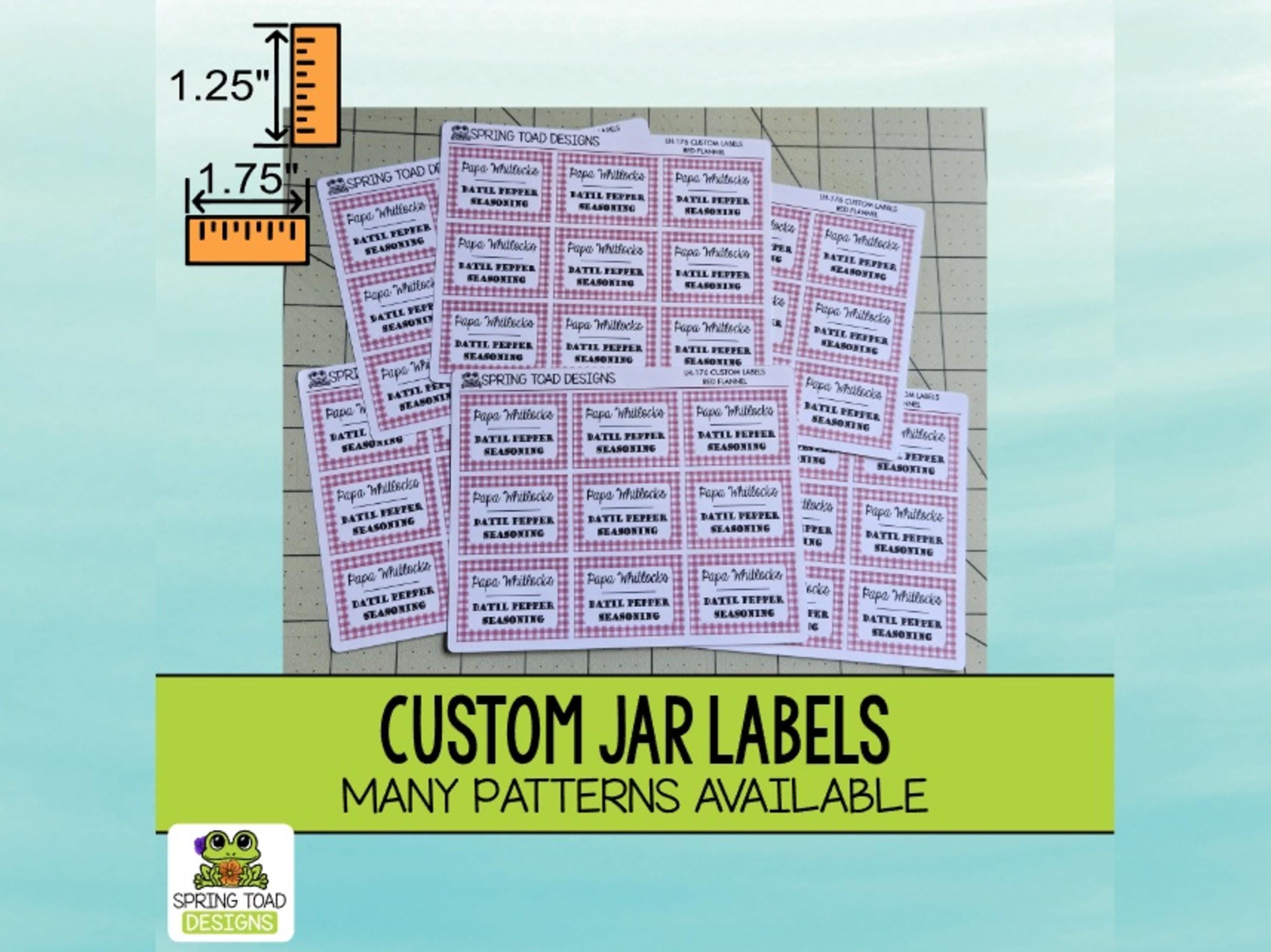 Custom Jar Labels, Personalized Homemade Jar Stickers - Etsy