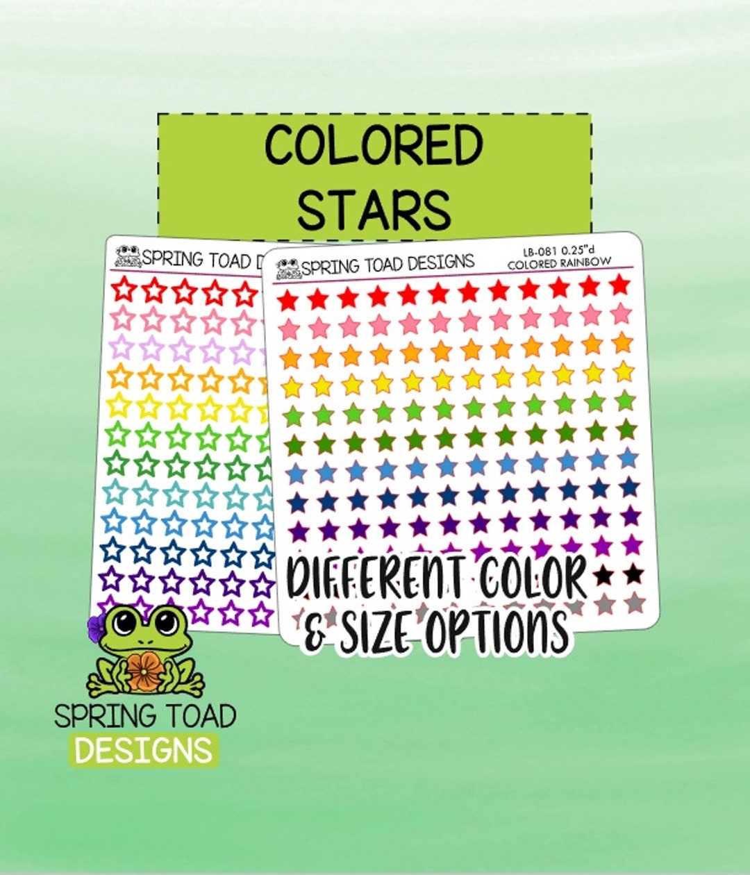 Colored Star Label Stickers in Different Sizes for Your Every Little ...
