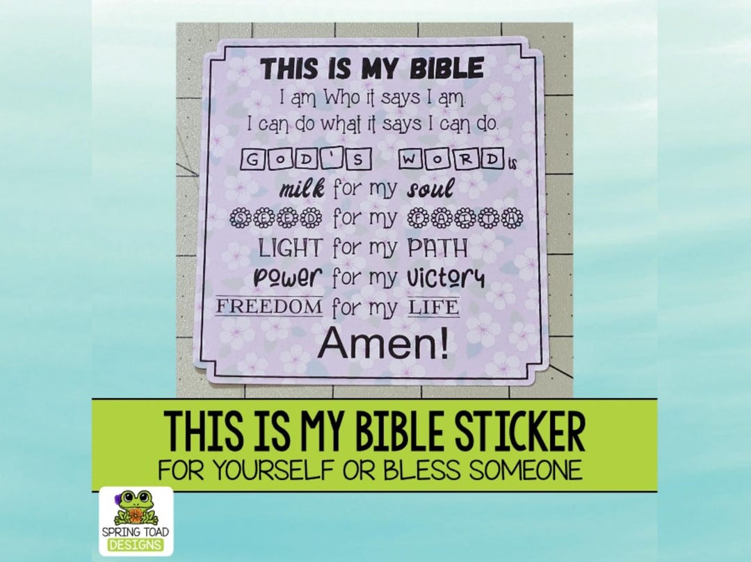 This is My Bible Sticker. Many Sizes Available. - Etsy