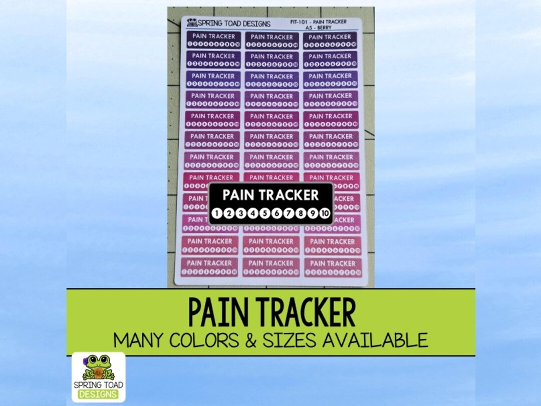 Pain Tracker Stickers to Track Your Body Aches and Migraines. Many ...