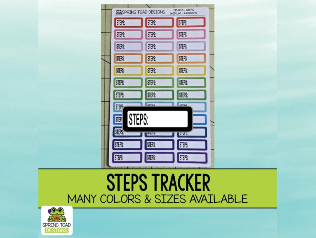 Steps Tracker Stickers: Fitness & Wellness Journal Labels - Etsy