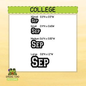 Month Labels in Short Format. Many Options to Choose From: 6 Different ...