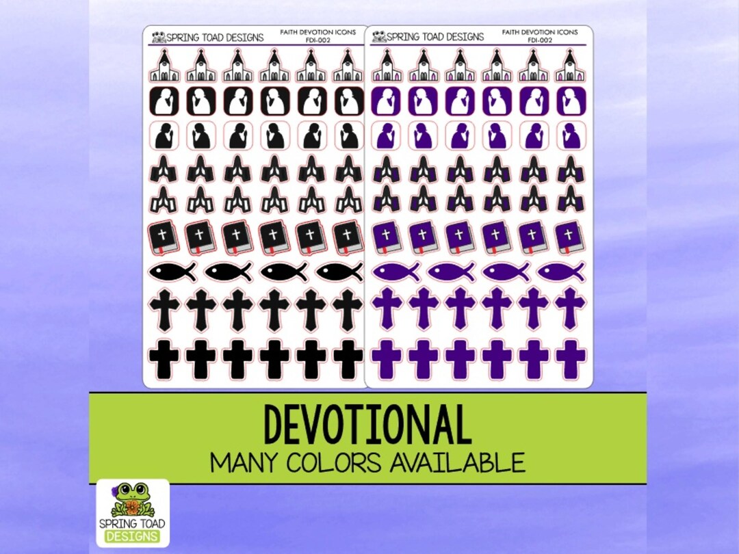 Devotional Faith Decal Stickers for You to Use in Your Bible or Prayer ...