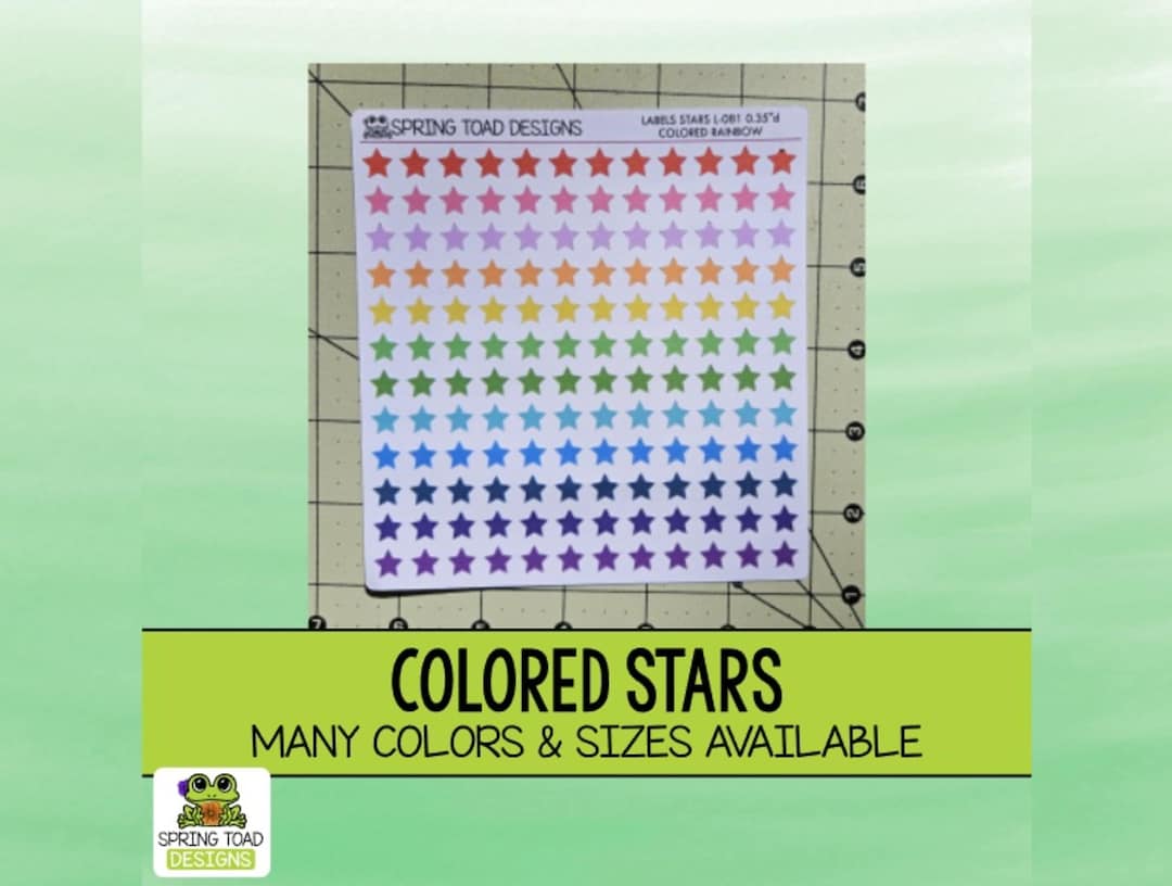 Colored Star Label Stickers in Different Sizes for Your Every Little ...