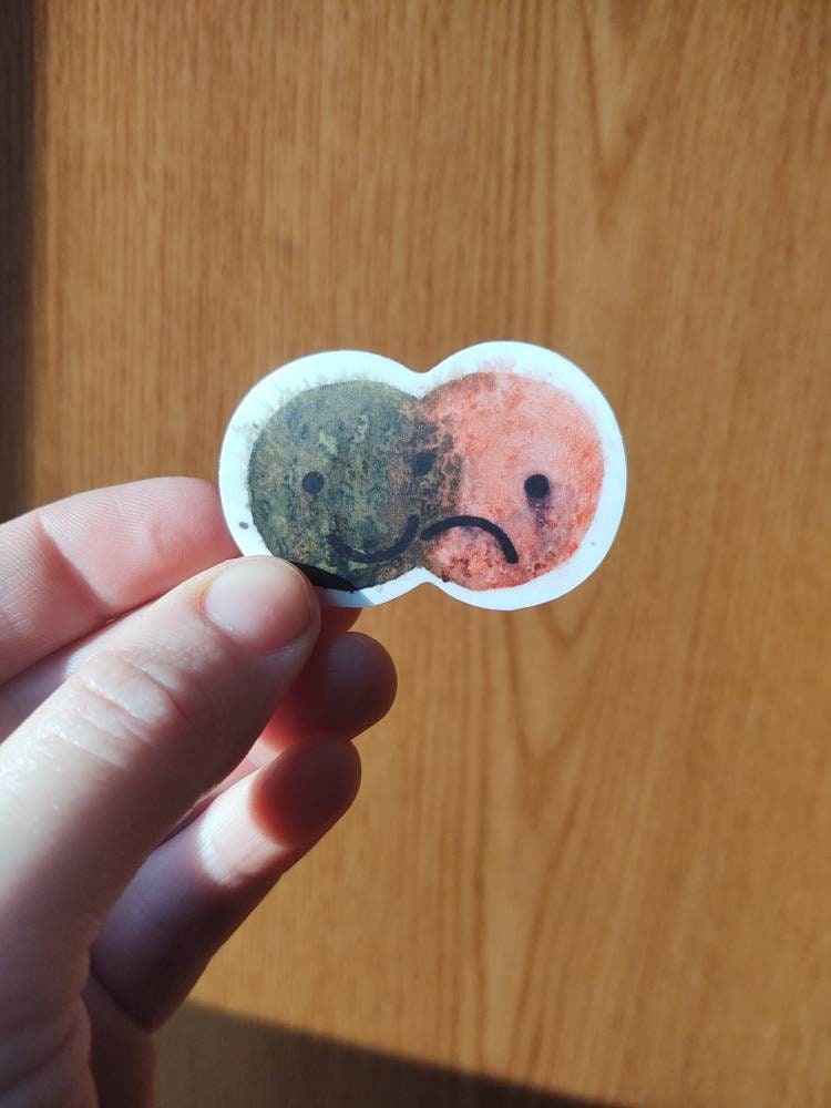 Happy/ Sad Venn Diagram Sticker - Etsy