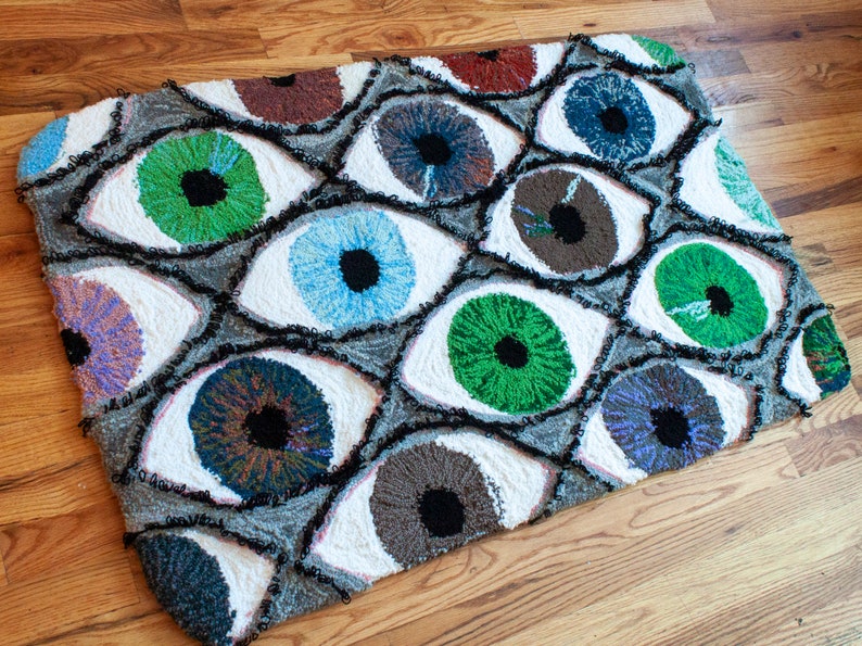 Eyeball Rug, Handmade, Hand-tufted Rug, Accent Rug - Etsy