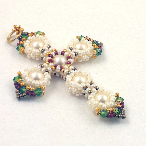 Tutorial Cross Pendant Beading Pattern PDF - Etsy