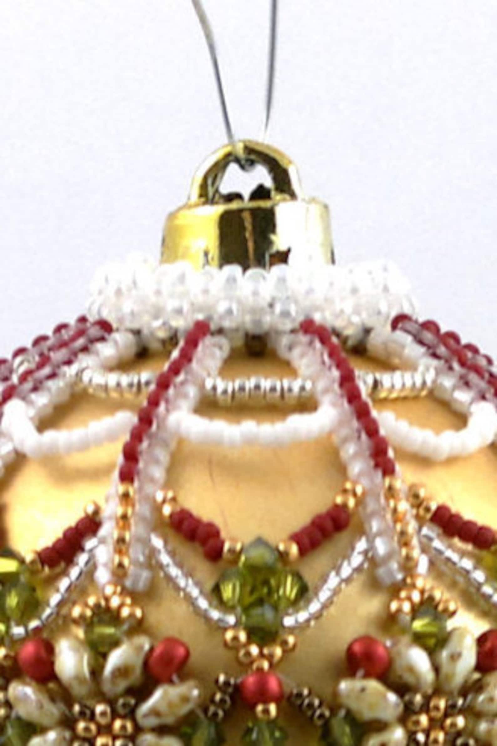 Beading4perfectionists: Beaded Christmas Bulb Ornament Cover 2016 ...