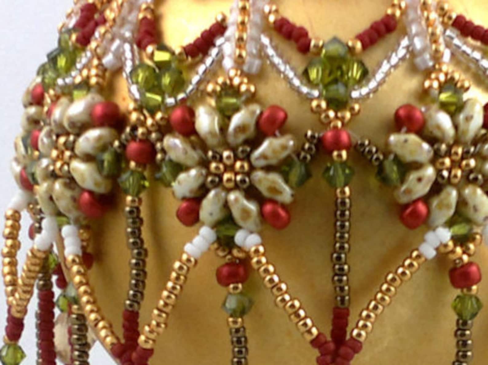 Beading4perfectionists: Beaded Christmas Bulb Ornament Cover 2016 ...