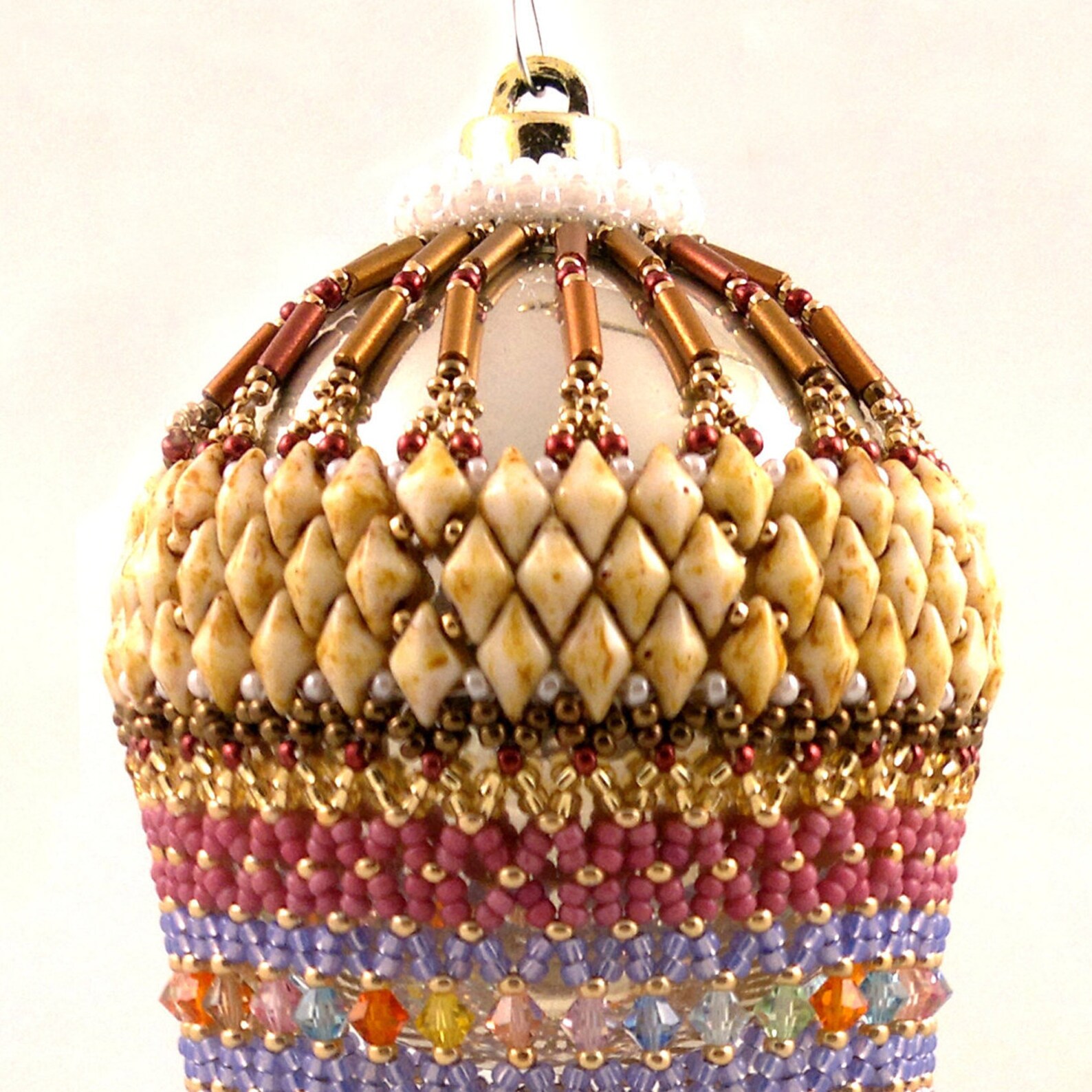 Beading4perfectionists: Beaded Christmas Bulb Ornament Cover - Etsy
