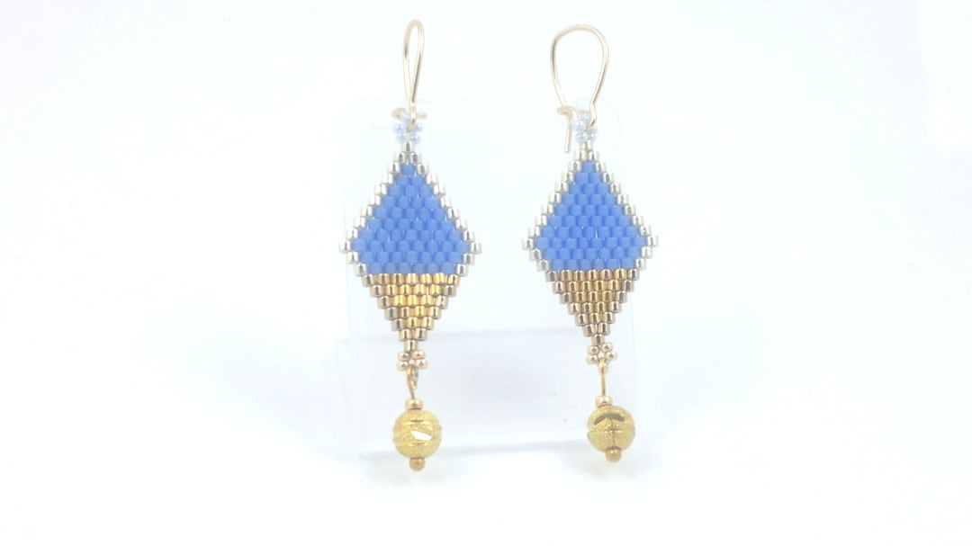 Beading4perfectionists: "gold Dip" Earrings Decrease Peyote Beading ...