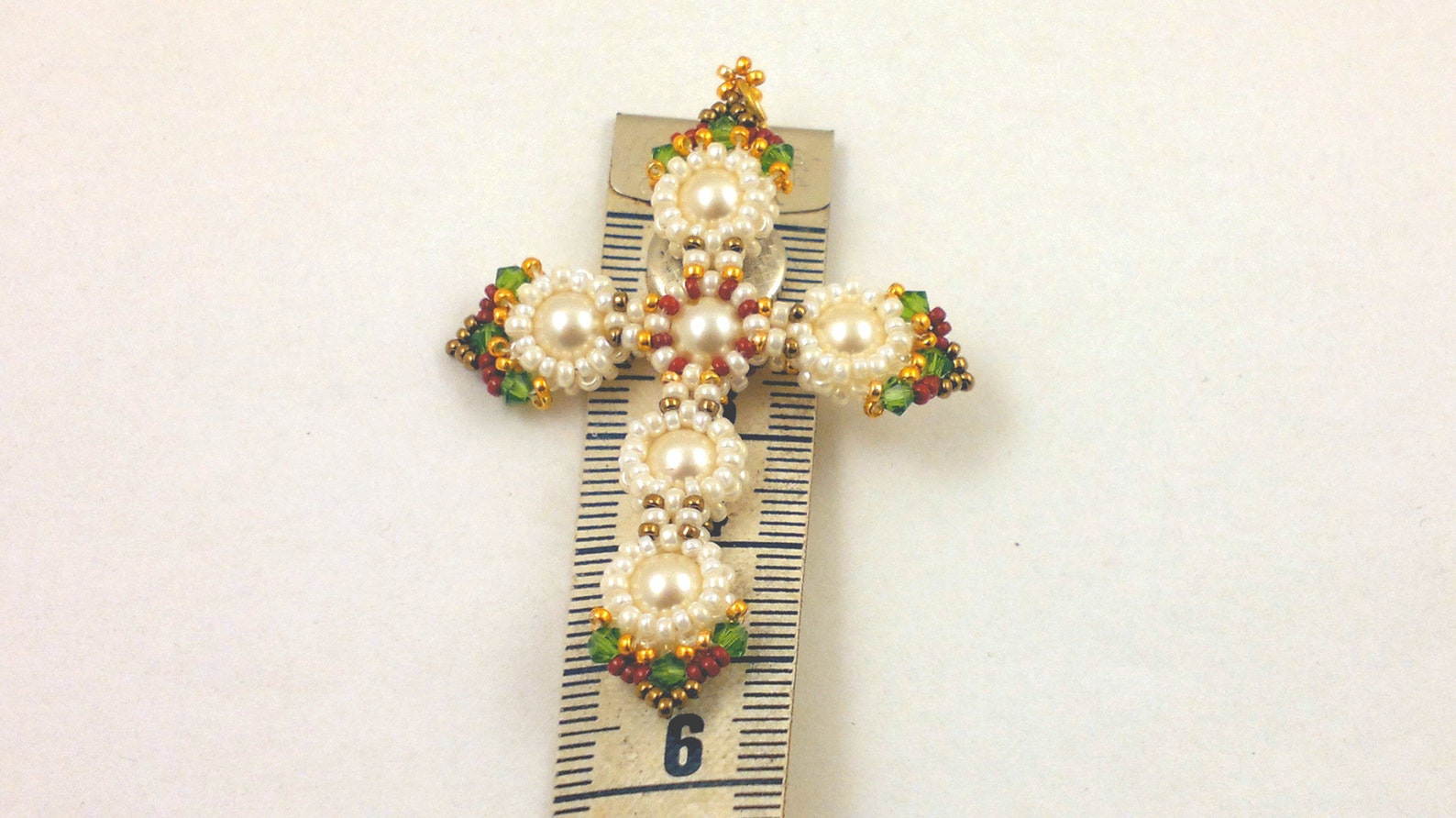 Beading4perfectionists : "ananias" Cross Pendant RAW & CRAW Beading ...