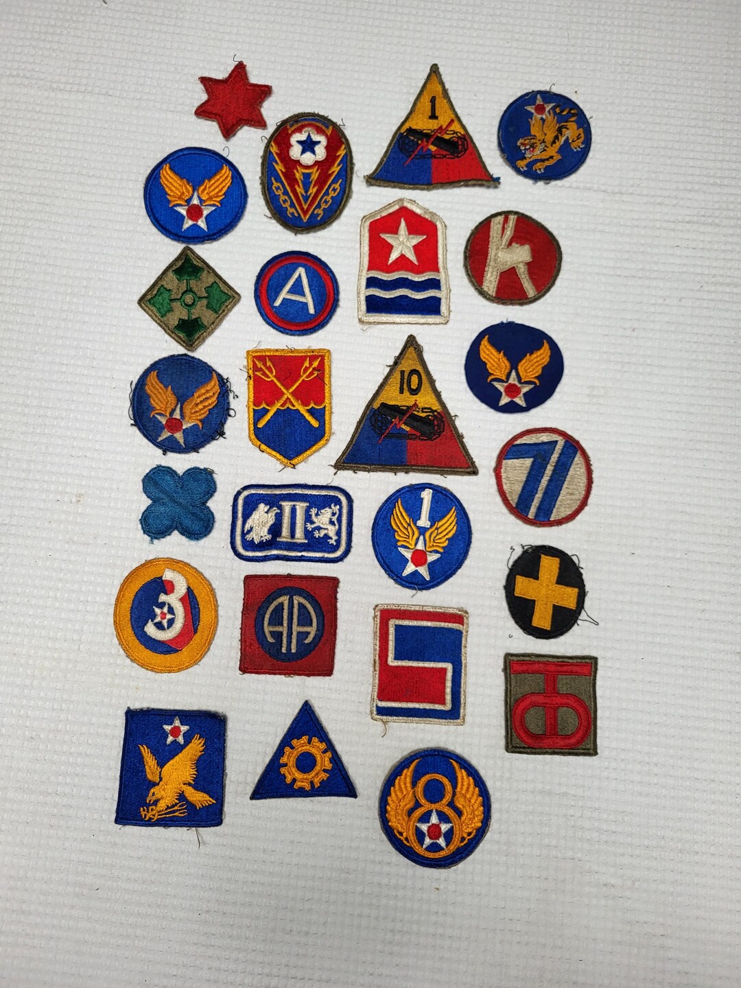 WWII Patches Lot of 25 U.S. Army Air Corps, Armored Division - Etsy