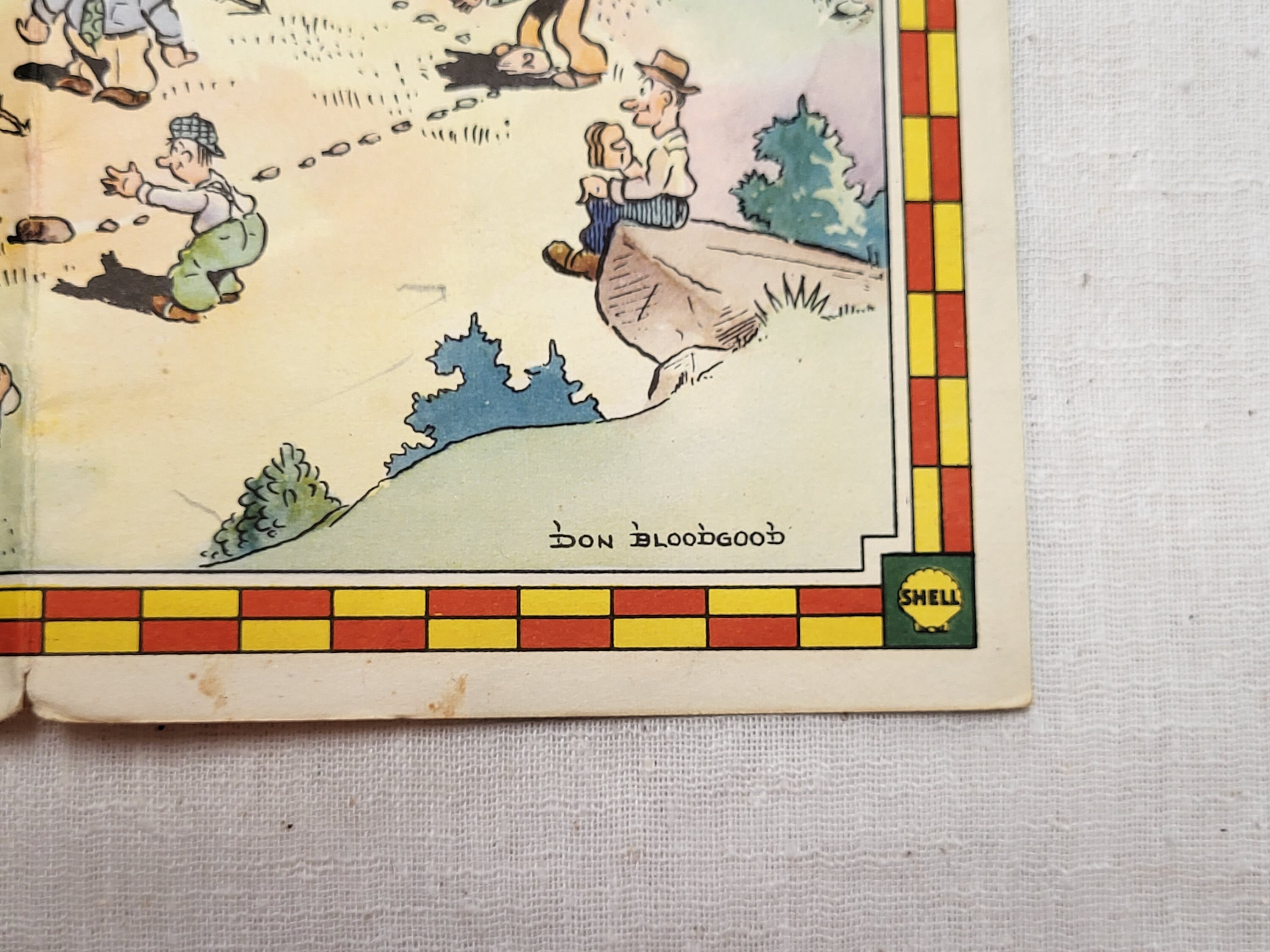 Vintage 1950s Shell Tour Cartoon Paper Map Trip Advisor Bold Colorful ...