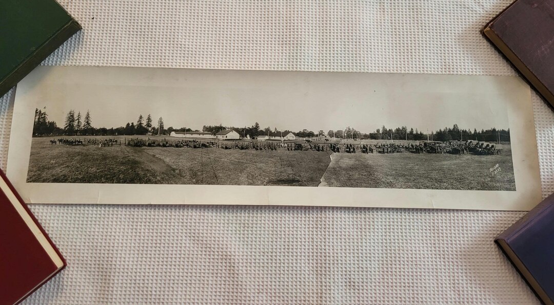 WWI US Army Infantry Photograph: 1900s Military Memorabilia (30.5x8 In ...