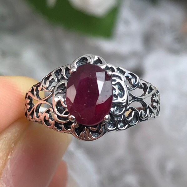 Mens Natural Ruby Ring - Etsy