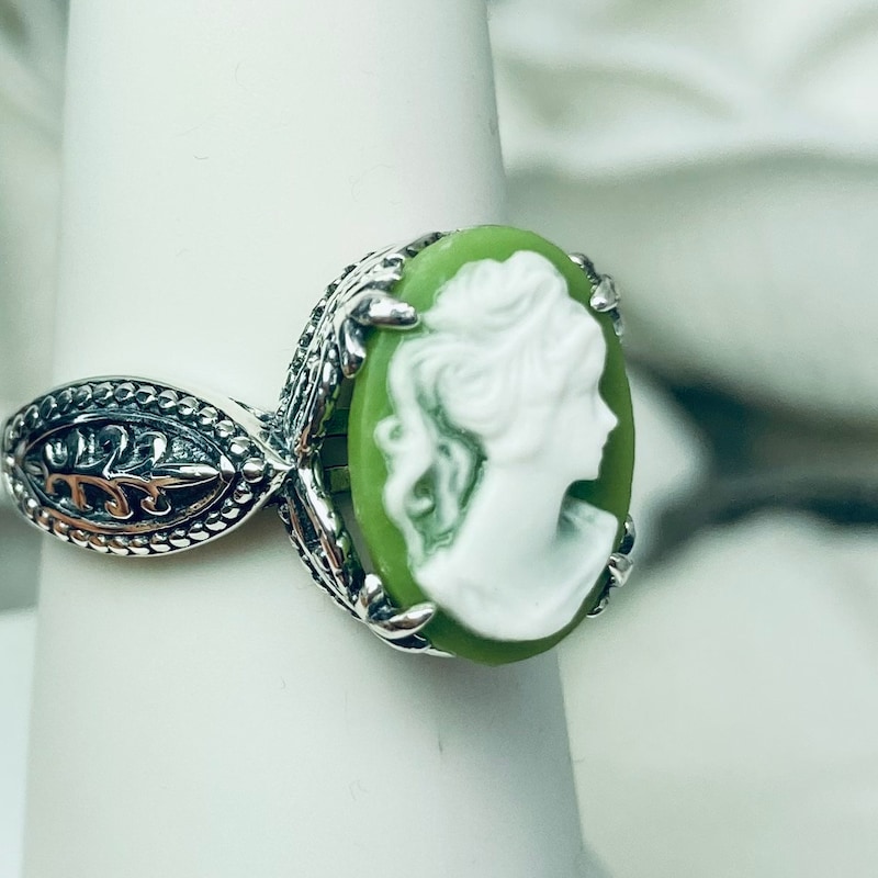 Green Cameo - Etsy