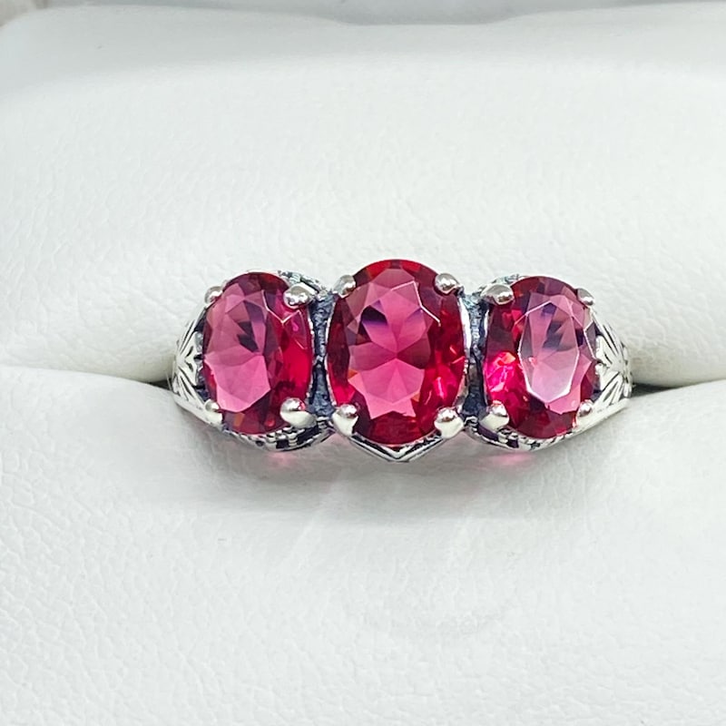 Ruby Filigree Ring - Etsy
