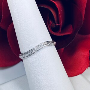 Braid Curved Band Ring / Sterling Silver, White Gold or Rose Gold ...