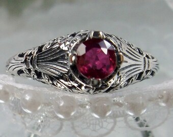 Natural Ruby Ring - Etsy