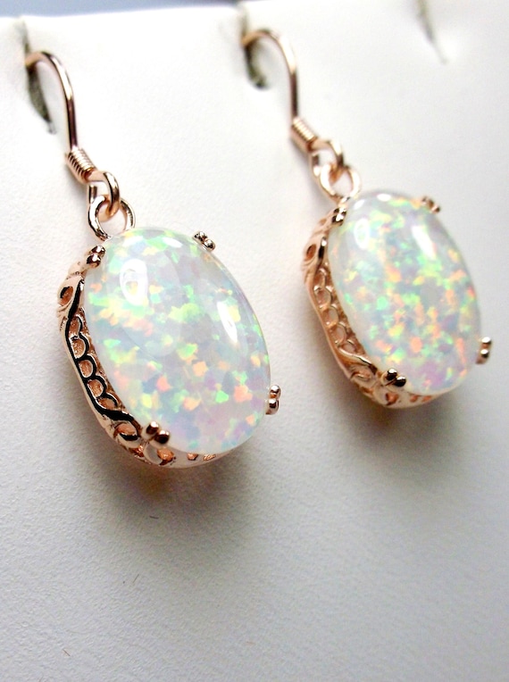 Simulated opal earrings store