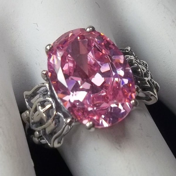 Pink Cz Ring - Etsy