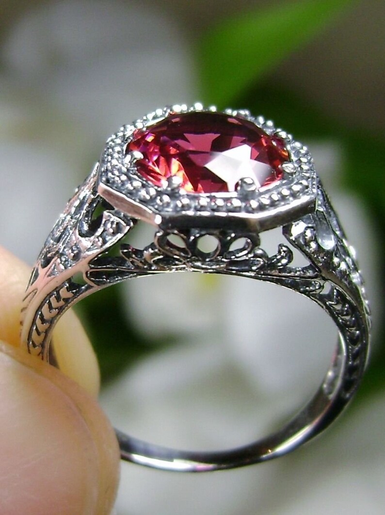 Ruby Ring / Sterling Silver/ 2ct Round Cut Simulated or Natural Red ...
