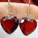 Red Ruby Earrings/ Solid Sterling Silver/ Simulated Ruby - Etsy