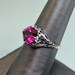 Natural Pink Topaz Ring 2ct Round Cut Gem, Sterling Silver Coffee Swirl ...