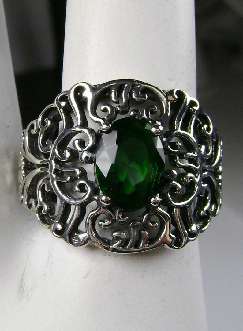 Emerald Ring/ Solid Sterling Silver/ 1ct. Oval Faceted Natural | Etsy