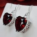 Red Ruby Earrings/ Solid Sterling Silver/ Simulated Ruby - Etsy