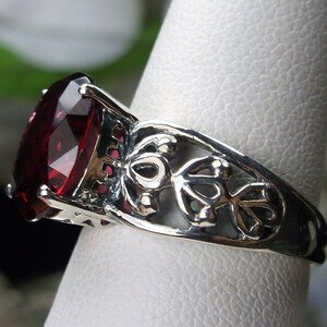 Ruby Ring/ Solid Sterling Silver/ 3ct Oval Cut Simulated Red - Etsy