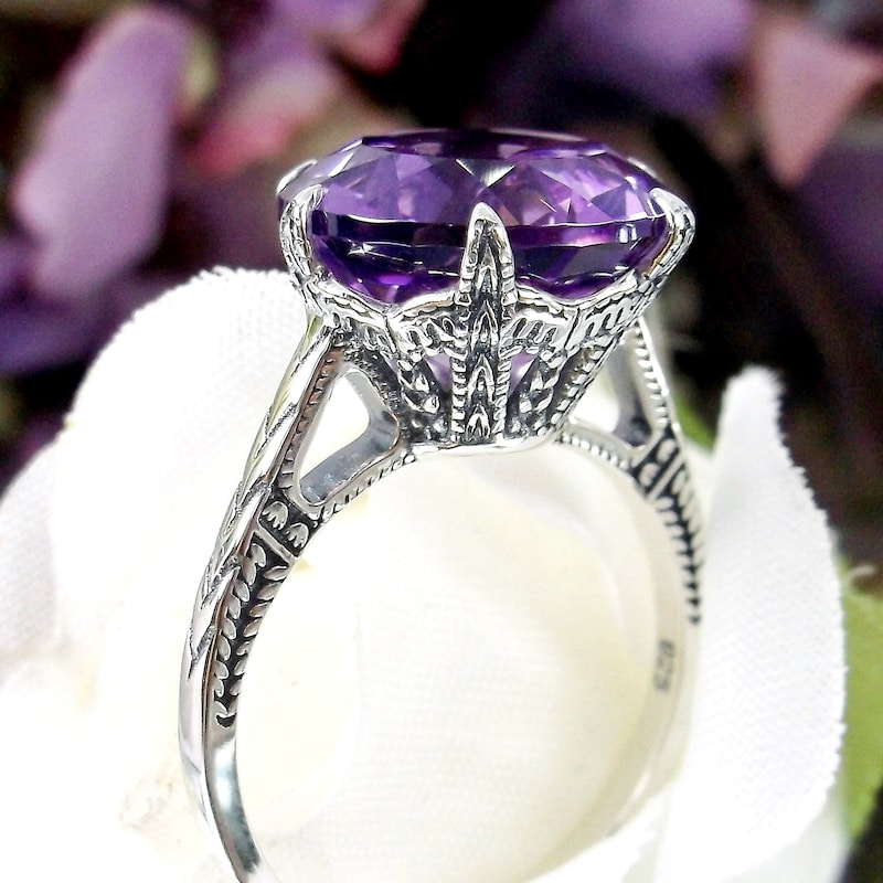 Amethyst Ring - Etsy