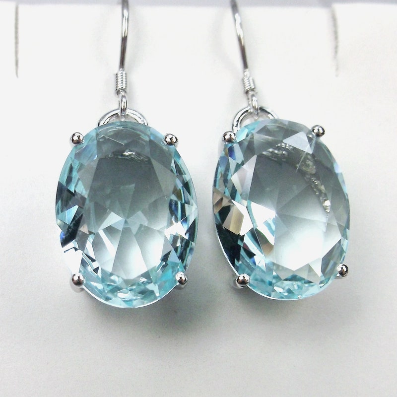 Aquamarine Earrings - Etsy