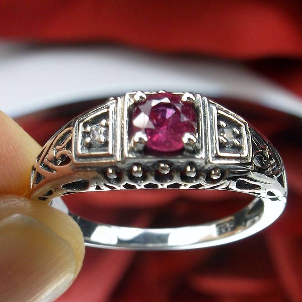 Natural Ruby Ring - Etsy