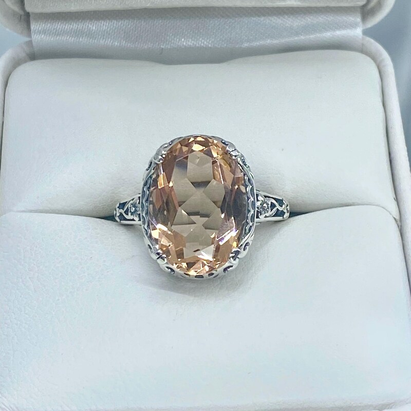 Peach Morganite Ring - Etsy