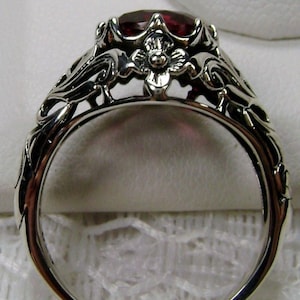 Ruby Ring | 925 Sterling Silver | 2ct Simulated Red Ruby Gem Victorian ...