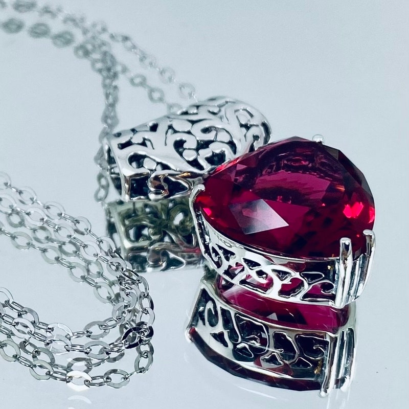 Red Ruby Pendant - Etsy