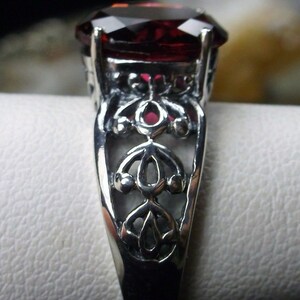 Ruby Ring/ Solid Sterling Silver/ 3ct Oval Cut Simulated Red - Etsy