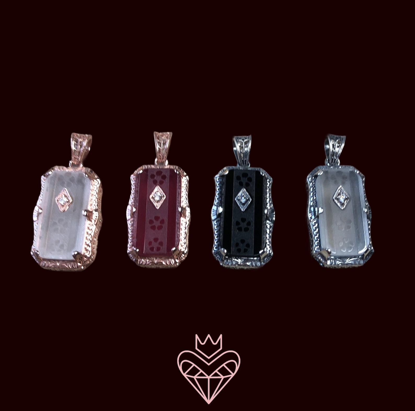 Camphor Glass Pendant / Sterling Silver/ Multi Colors of Camphor Glass ...