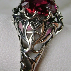 Ruby Ring | 925 Sterling Silver | 2ct Simulated Red Ruby Gem Victorian ...