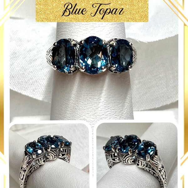 London Topaz Ring - Etsy