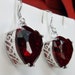 Red Ruby Earrings/ Solid Sterling Silver/ Simulated Ruby - Etsy