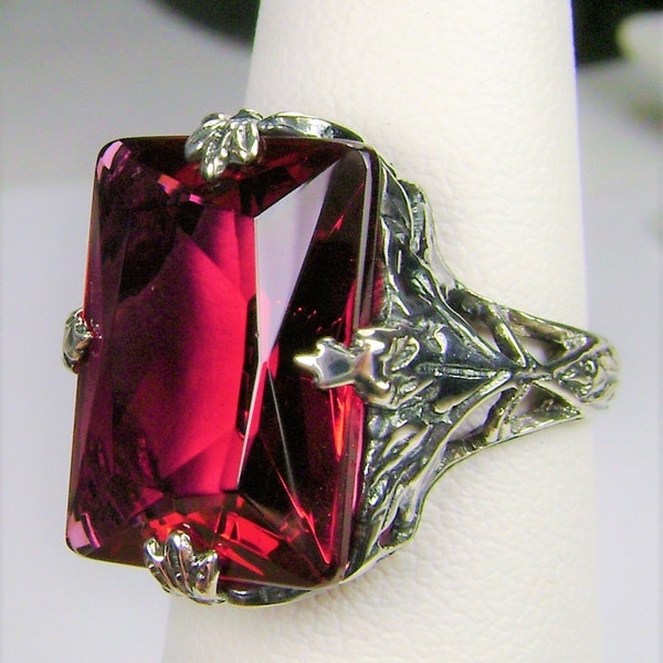 Art Deco Ruby Ring - Etsy