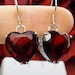 Red Ruby Earrings/ Solid Sterling Silver/ Simulated Ruby - Etsy