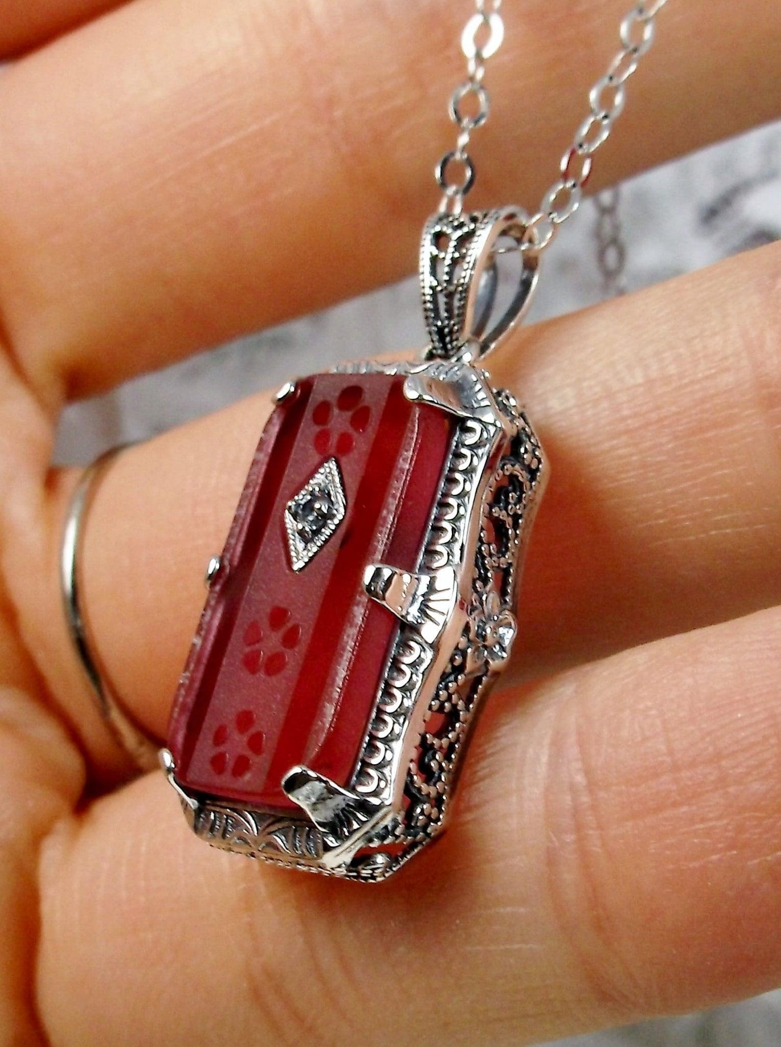 Camphor Glass Pendant / Sterling Silver/ Multi Colors of Camphor Glass ...