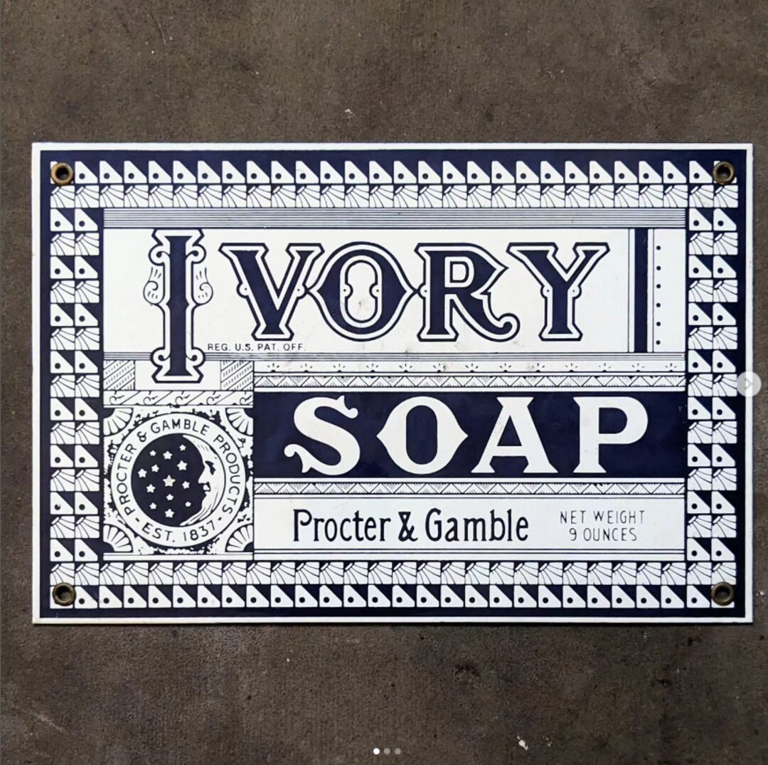 Ivory Soap Sign Porcelain Enamel - Etsy