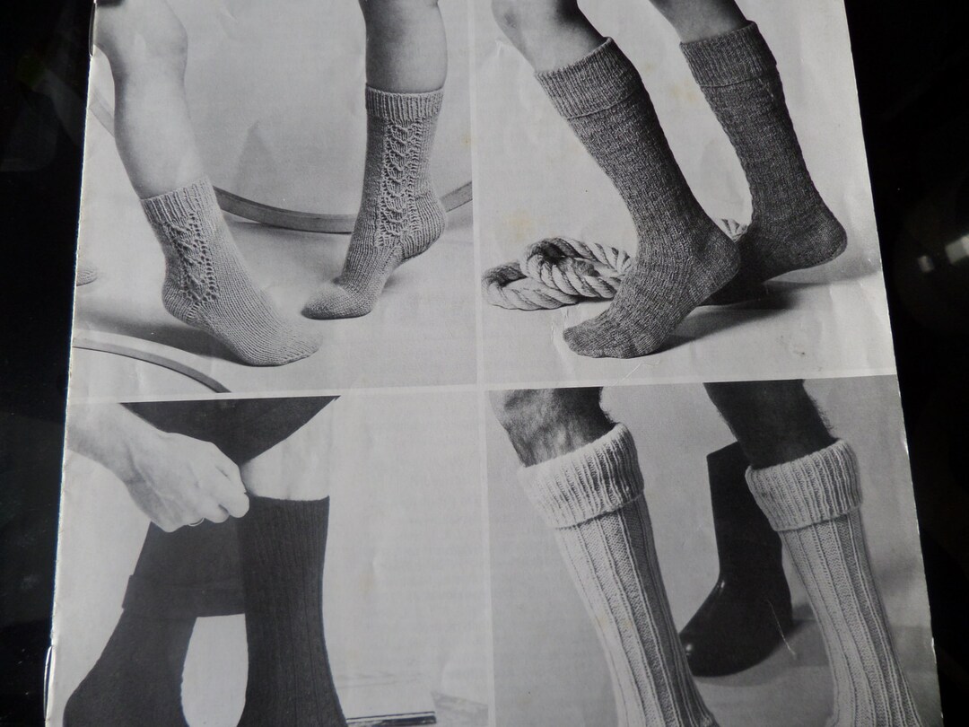 Knitting Pattern for Family Socks Women Men Children 3 or 4 Ply, Sports ...