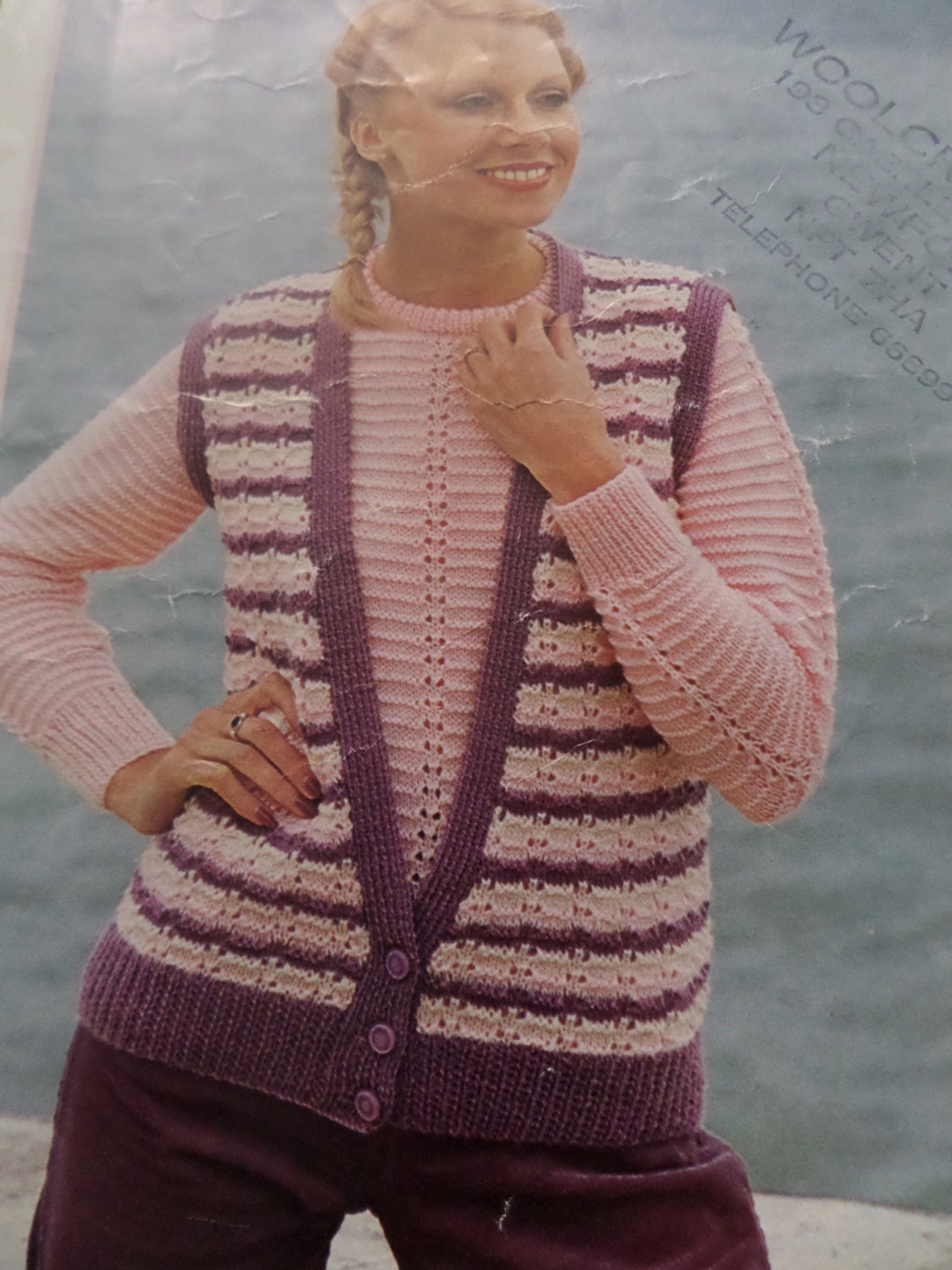 Knitting Pattern Womens Ladies Twin Set Jumper and Short Sleeved ...